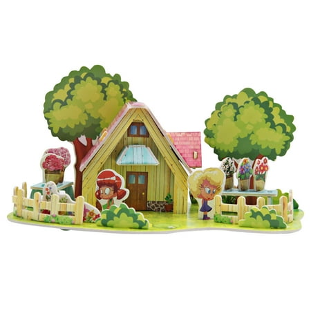 VONKY 3D Paper Assembly House Model Children DIY Paper Building ...