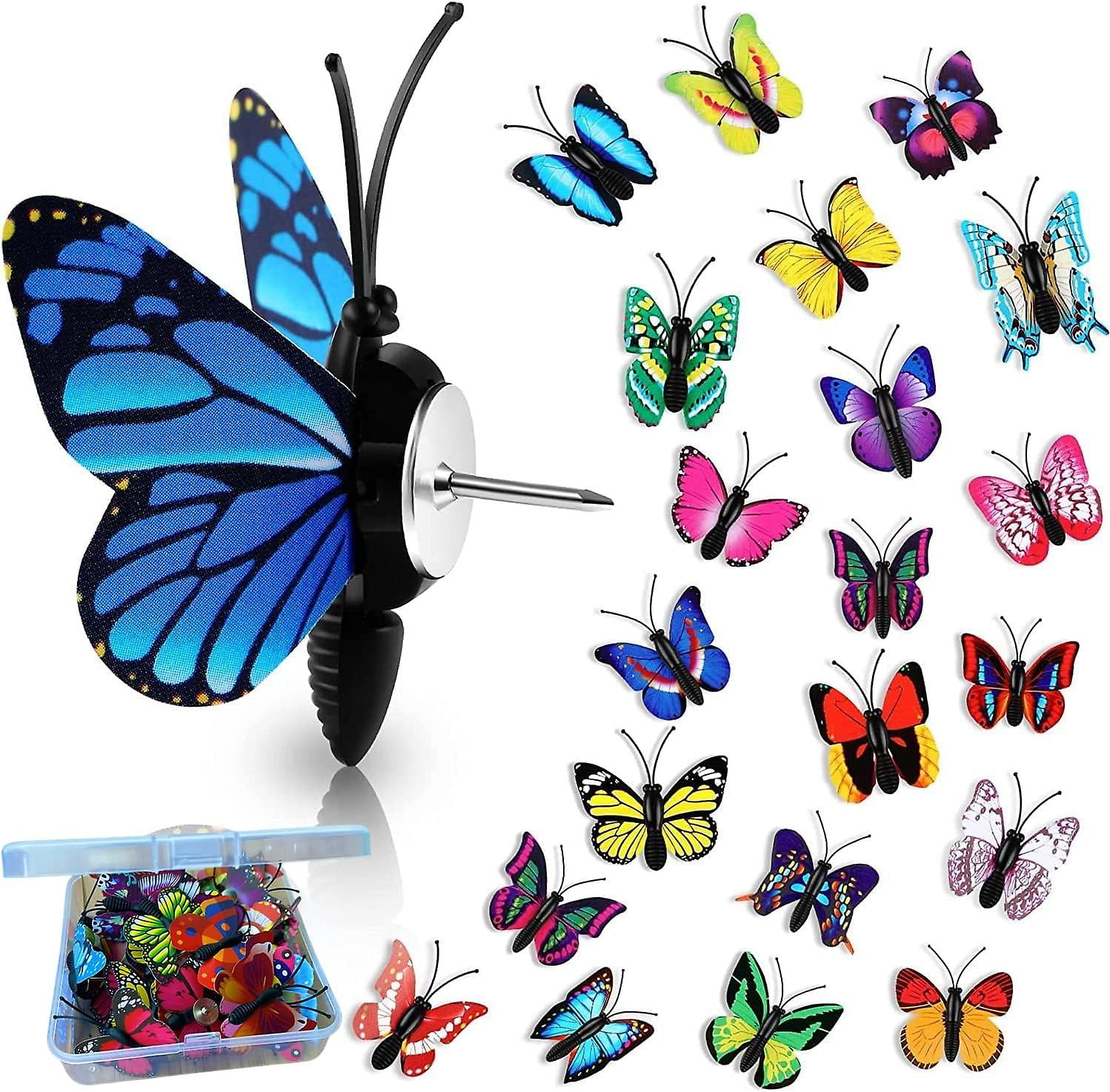 30 paquetes de chinchetas decorativas con forma de mariposa, chinchetas ...