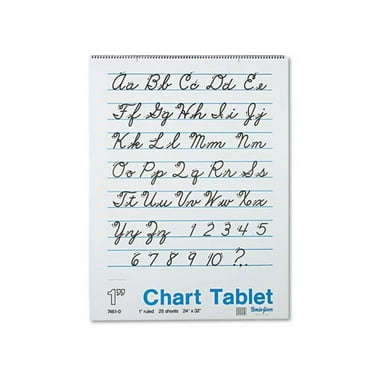 Pacon Chart Tablet, 1.5" Ruled, 24" x 32", Assorted Colors, 25 Sheets ...