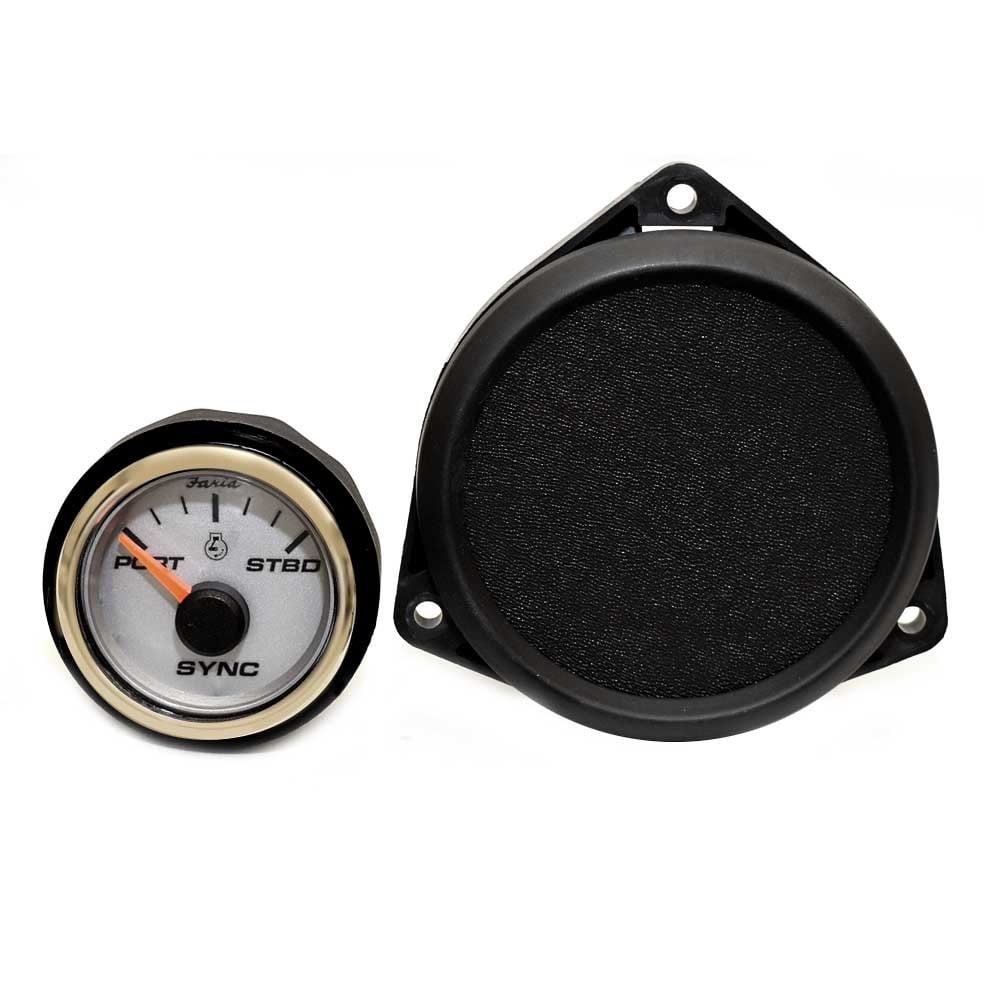 Faria Boat Synchronizer Gauge Pod SYR902A | Diesel Silver (Set of 2 ...