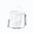 Clear Food Grade Plastic Storage Bucket with Sealed Lid and Handle for ...