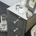 EastVita Modern Mirrored Night Stands With 3 Drawers Bedside Table End ...