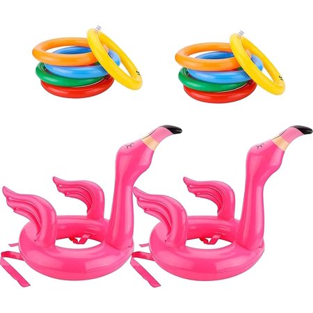 2 Pieces Inflatable Pool Ring Toss Games Floating Swimming Pool Toss ...