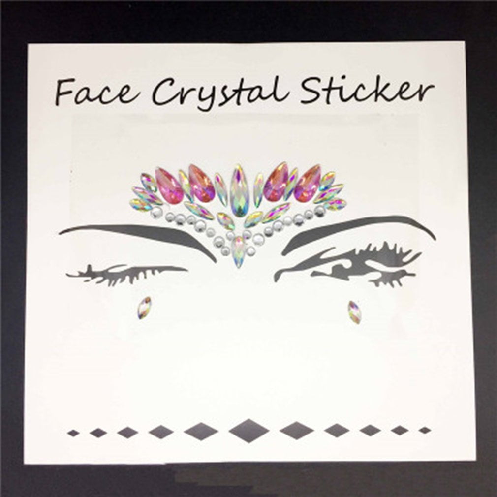 CLEAN Rhinestone eyebrows face stickers face drill acrylic drill face ...