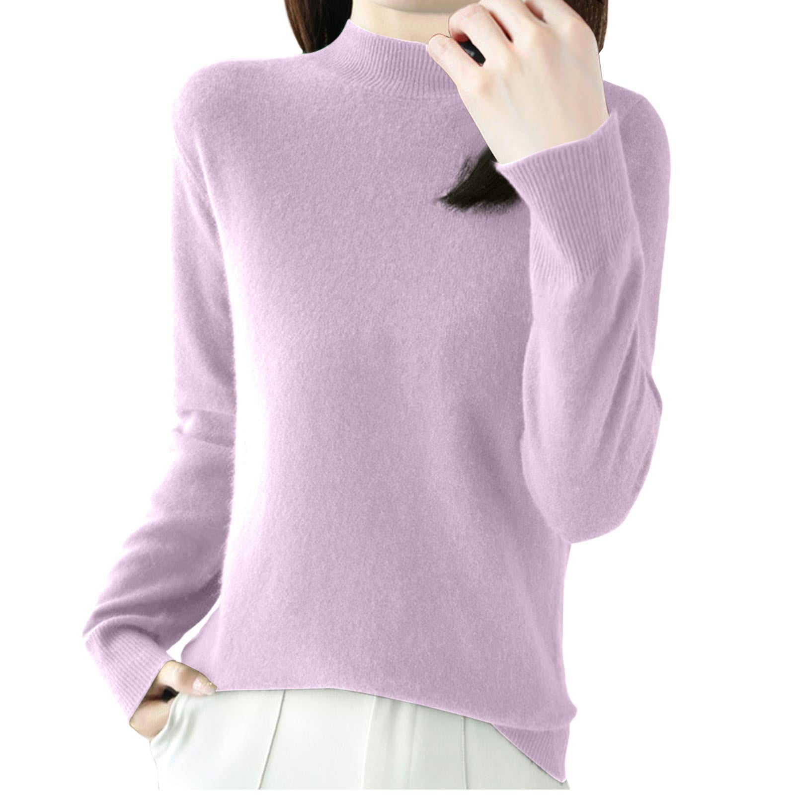 Click here for Wrkekc Long Sleeve Tops For Women Solid Color Half... prices