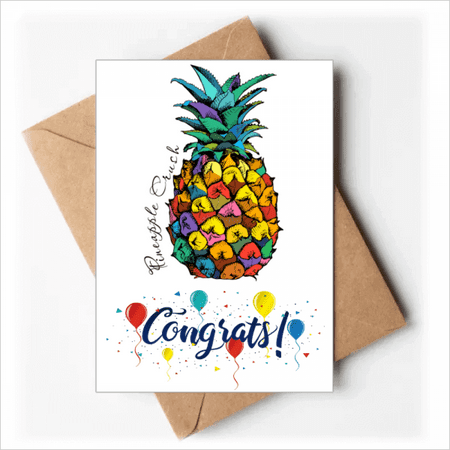 Strong Color PineFruit Tropical Fruit Wedding Cards Congratulations ...