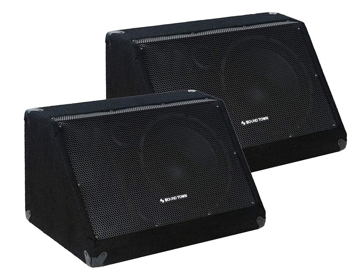 Sound Town 2-Pack 10" 600W Passive DJ PA Stage Floor Monitor Pro Audio ...