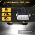 x xotic tech LED License Plate Lights Tag Lamps Replacement Compatible ...