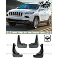 FITS 2014-2018 JEEP CHEROKEE BLACK PLASTIC 4 PC MUD FLAPS SPLASH GUARD ...