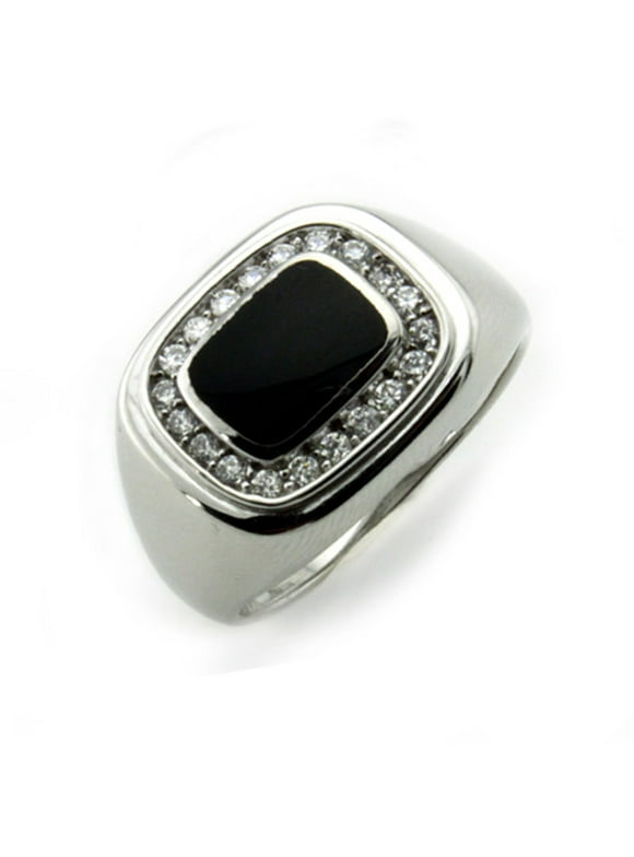 Square Black Onyx Ring