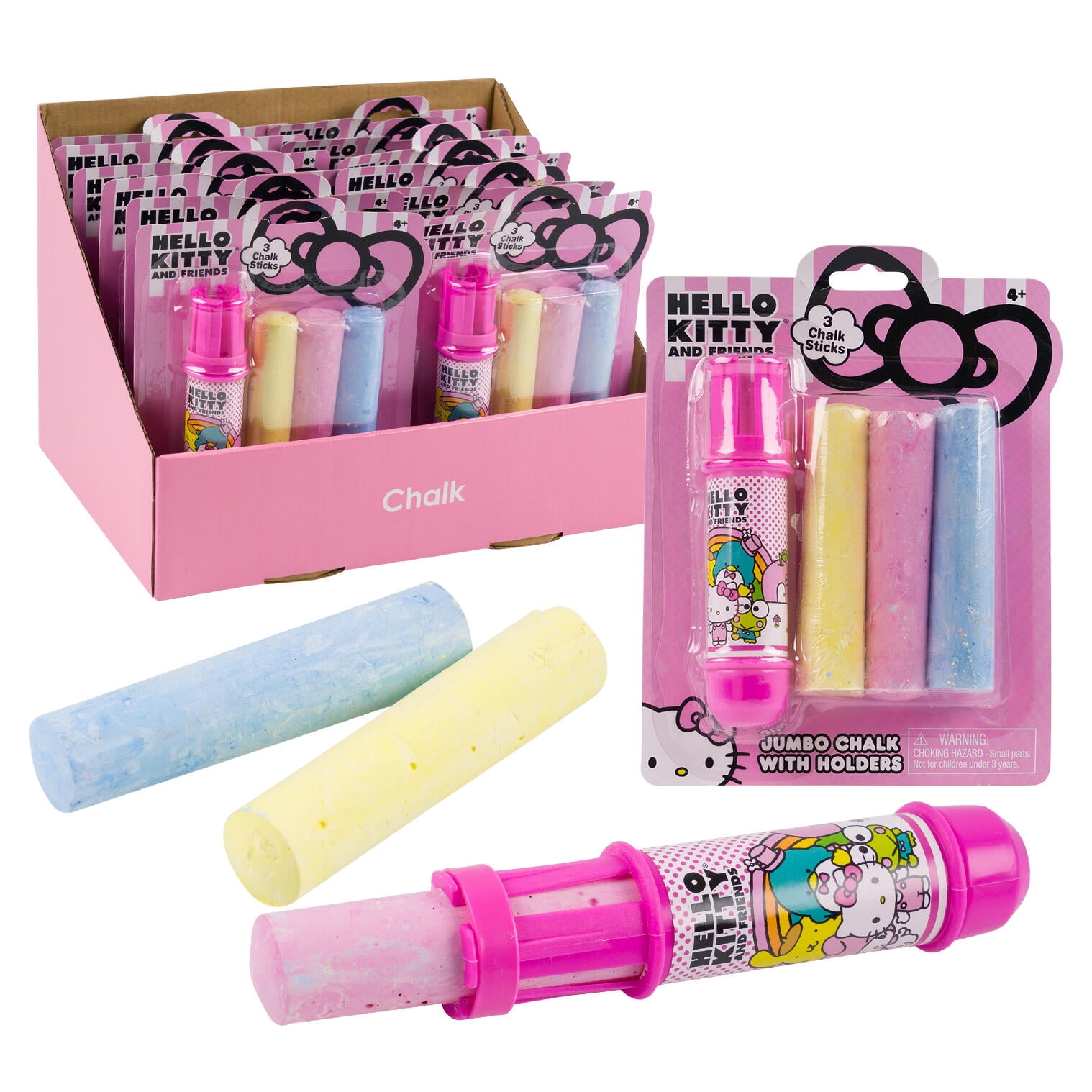 PARTY FAVORS 12 SET Hello Kitty 3pc Jumbo Chalk Set- NO RETURN ...