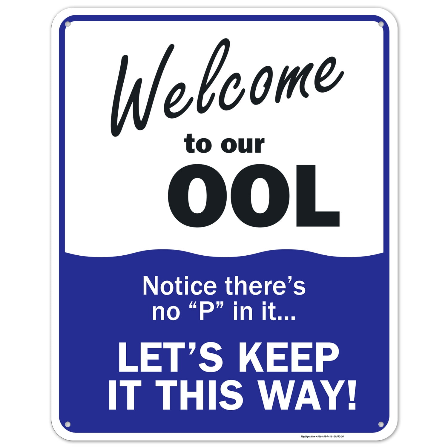 Swimming Pool Sign, Welcome to Our OOL Sign, Pool Rules, - Walmart.com