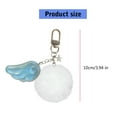 Angel Wing Keyring with Star Detail Cuteness Accessory Star Keychain ...
