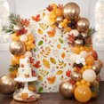 Fall Foliage Arch Backdrop Cover 4 FT, Rustic Cottagecore Yellow ...