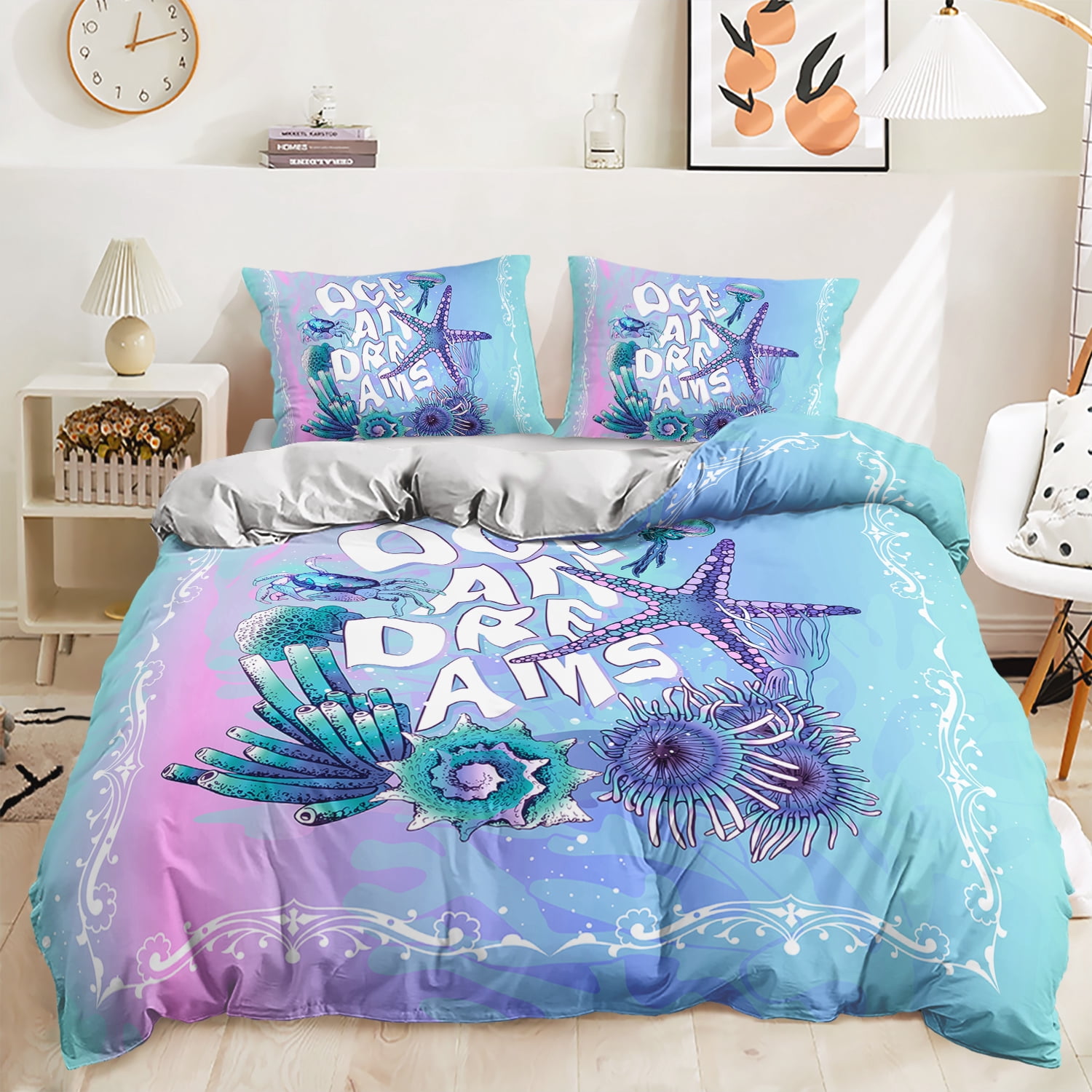 Hosima 3-Piece 3D Digital Duvet Cover With Pattern Composed Of Multiple ...