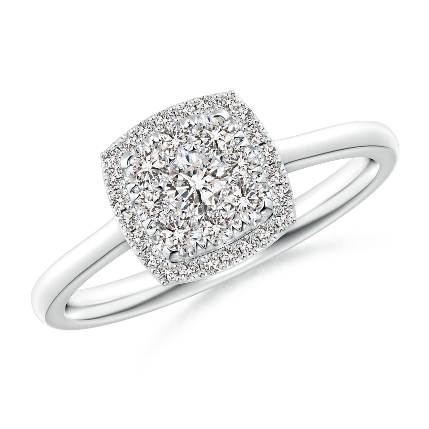 925 Sterling Silver Square Diamond Ring Paul's, 47% OFF