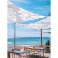 Classic Floral Pattern Sun Shade Sail 12'X16' Purple Background White ...