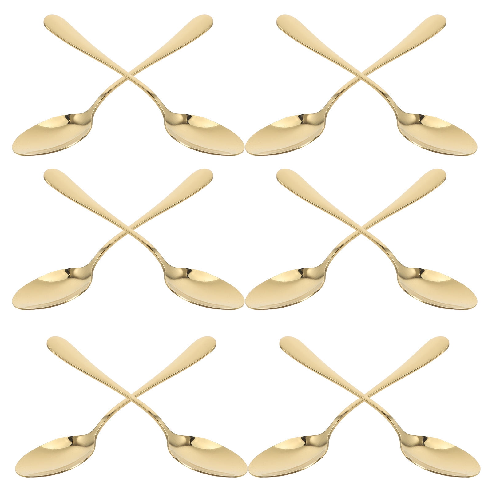 Click here for Compukas 12pcs Gold Coffee Spoon Set Elegant Stain... prices