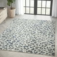 Abani Casa Collection Grey Cream 8' x 10' Leopard Print Modern Area Rug ...