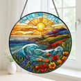 Poppy Flower Acrylic Suncatcher Window Decor, Orange Botanical Art ...