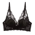 BRGZLK Lace Bralette for Women Trendy Lace Trim Triangle Cup Mesh ...