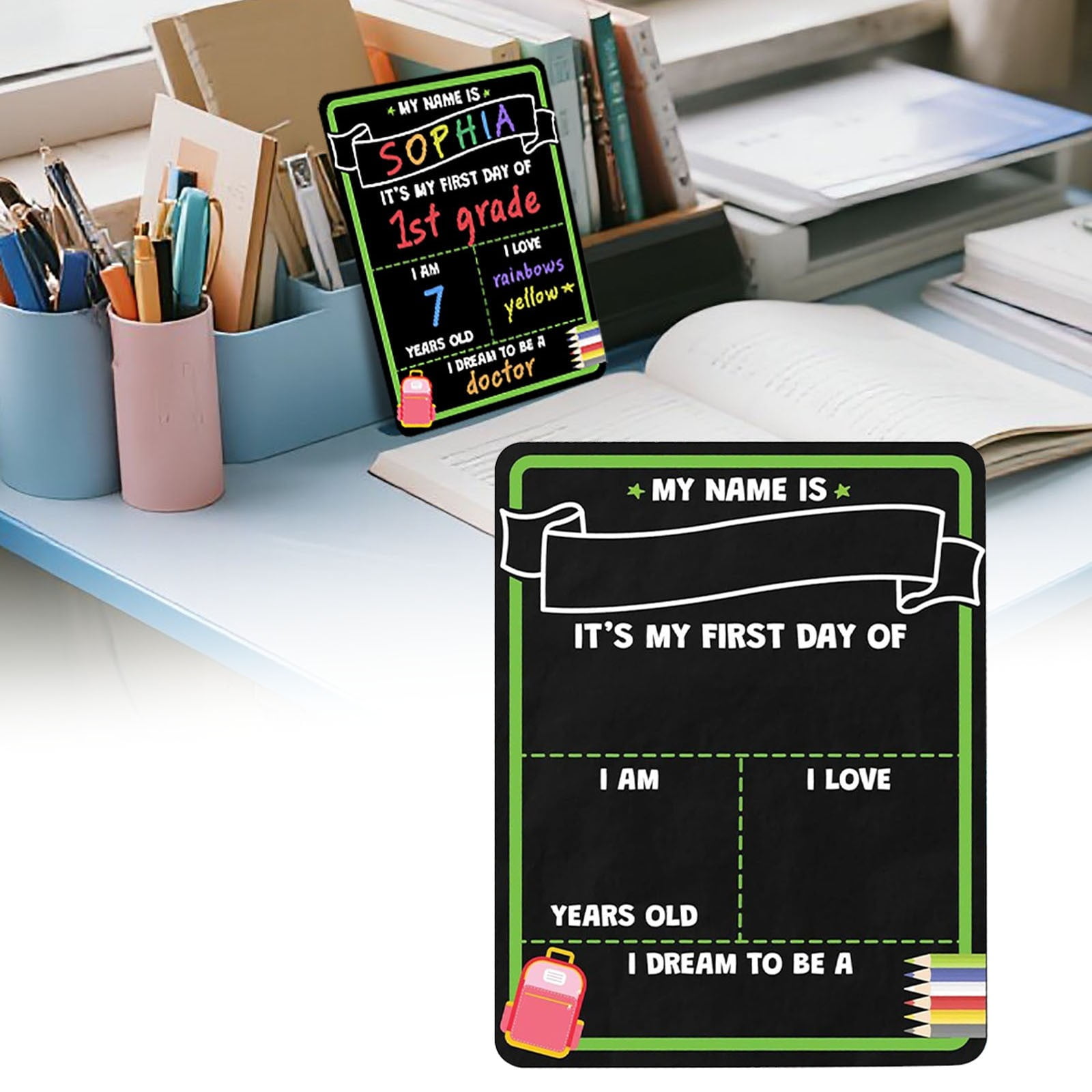 Click here for Vivavault Double Reusable First Day Of School Chal... prices