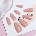 BiBiSi Coffee Press on Nails Almond Medium Fake Nails Gel Glossy ...