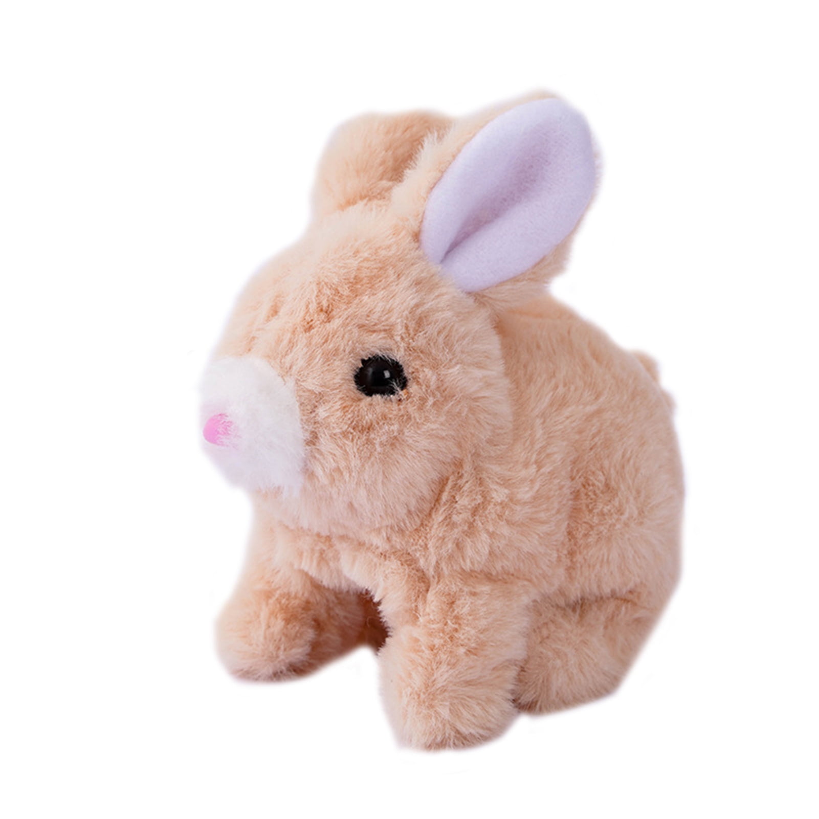 Bluethy Electric Rabbit Toy Soft Plush Walking Barking Mouth Moving ...