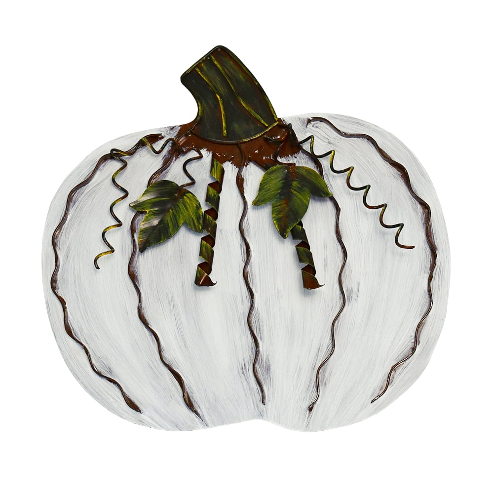 Metal Pumpkin Fall Harvest Decor Free Standing Pumpkin Centerpiece for ...