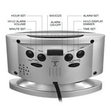 Sharp LED Digital Alarm Clock, Swivel Base, Silver Case, Red Display, SPC033D - Walmart.com