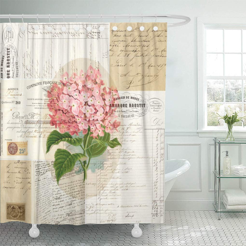 SUTTOM Paris Pink Hydrangea French Ephemera Script Flower Digital ...