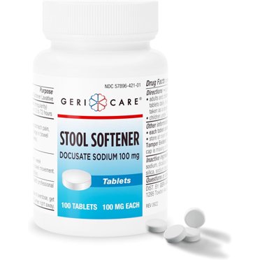 Gericare Docusate Sodium Stool Softener & Fast-Acting Laxative for ...