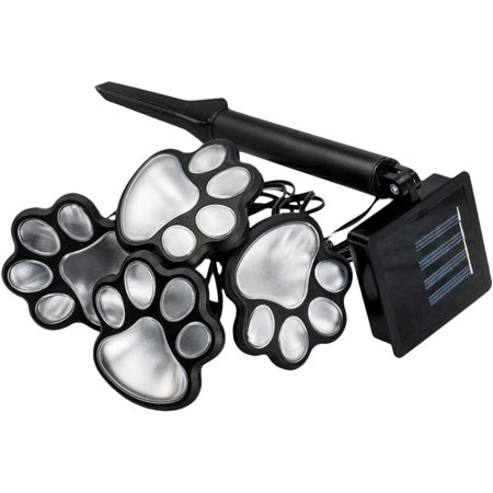 Solar Paw Print Lights, Solar Lights Outdoor Dog Paw Lights (Set of 4 ...