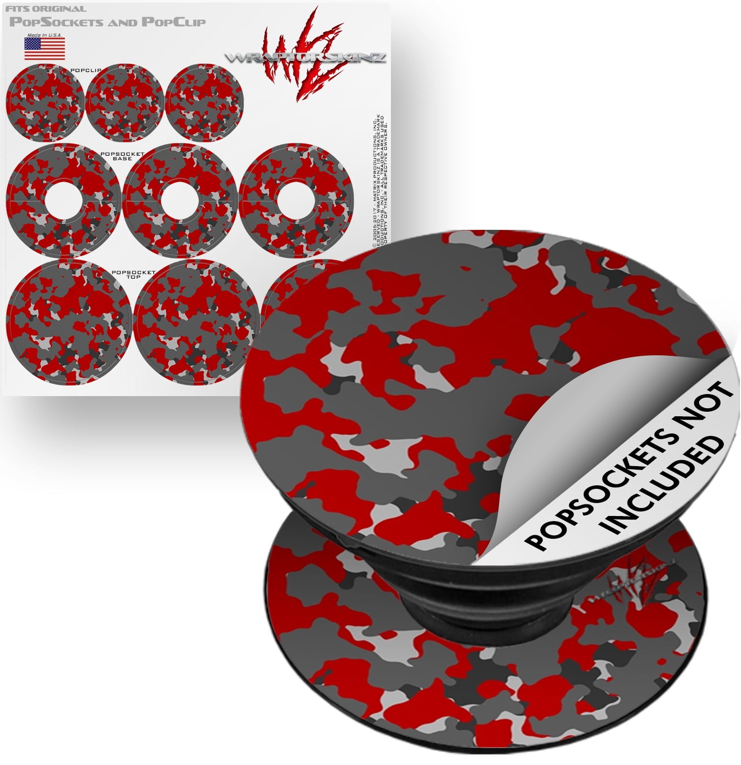 Decal Style Vinyl Skin Wrap 3 Pack for PopSockets WraptorCamo Old ...