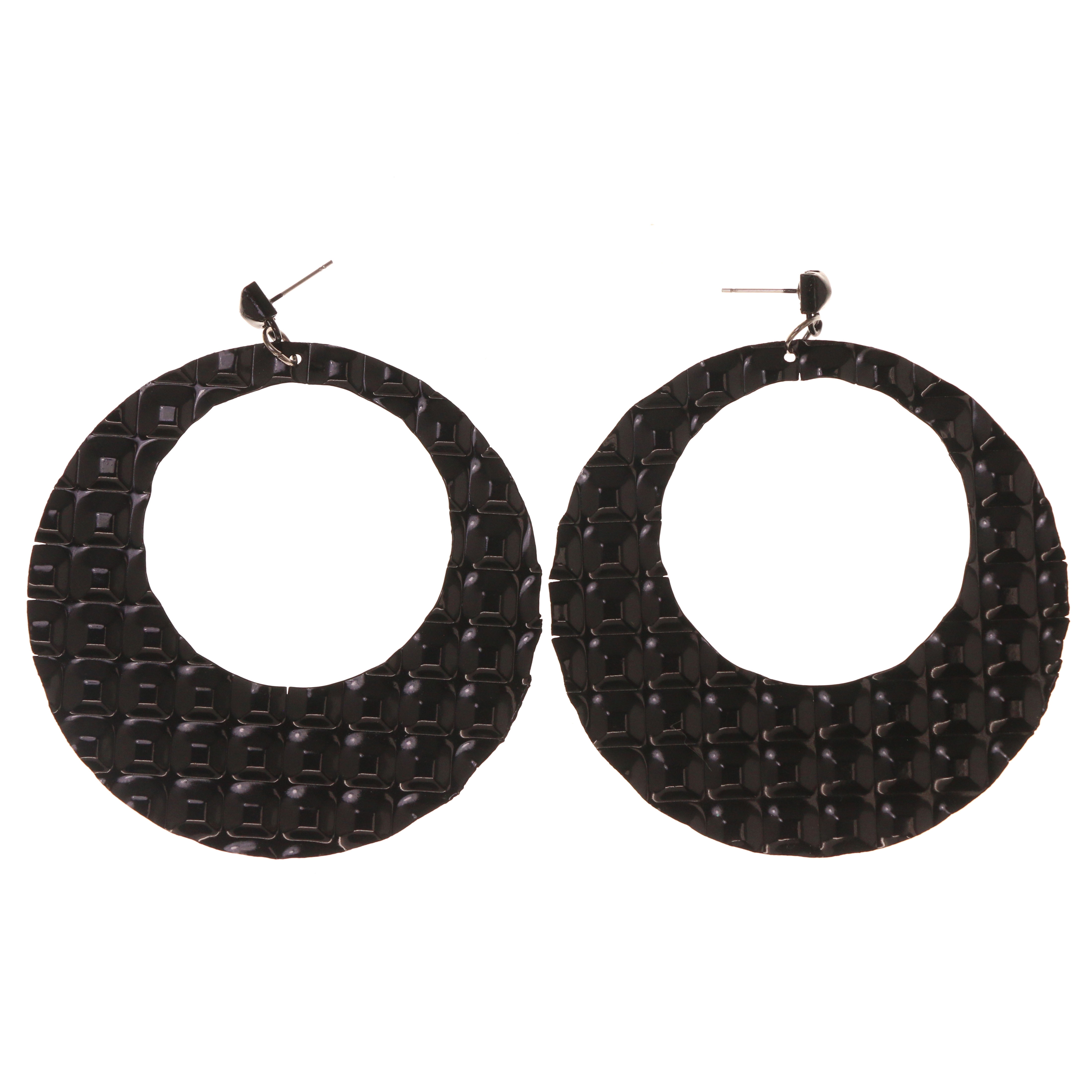 Black Metal Drop-Dangle-Earrings #LQE3209 - Walmart.com