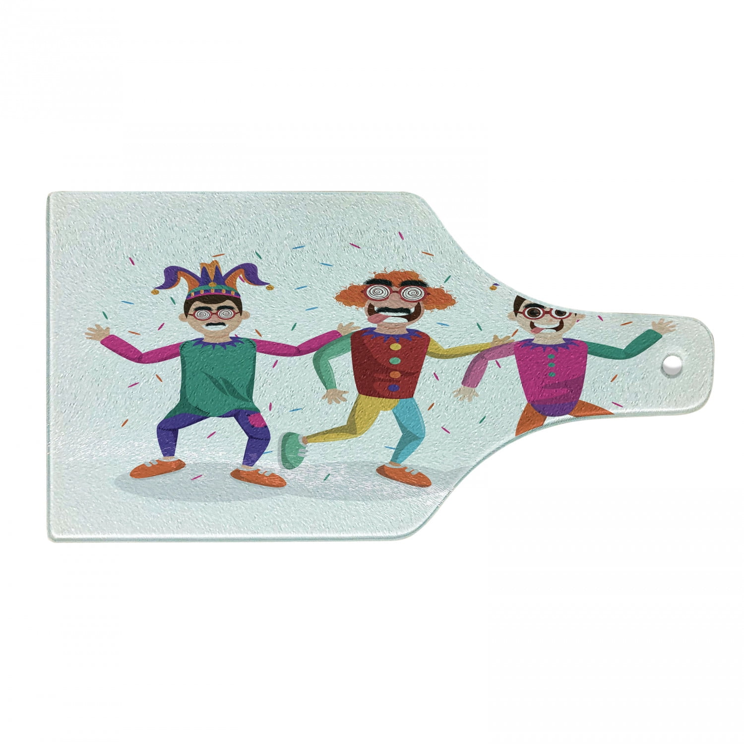 Clown Cutting Board, Whimsical Illustration of Crazy Entertainer Men ...