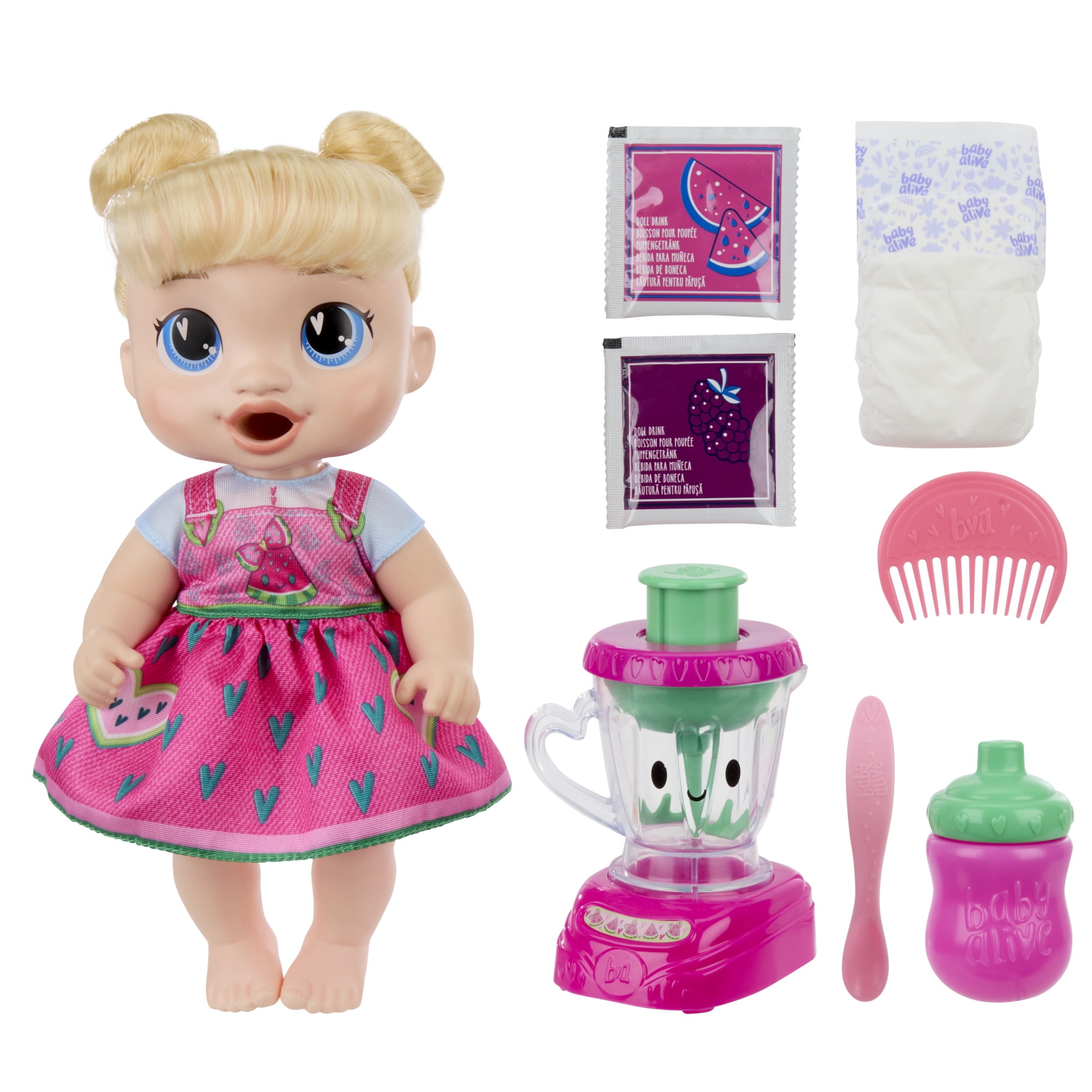 Baby Alive Sweet Smoothies Harper Hugs Doll with Blender Accessories ...