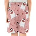 BZSMCE Adjustable Drawstring Casual Shorts With Cat Eating Watermelon ...