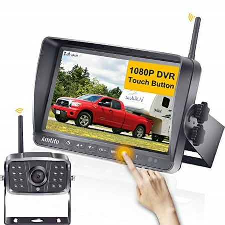 AMTIFO A8 FHD 1080P RV Wireless Backup Camera with 7'' Touch Key DVR ...