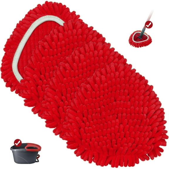 Mop Replace Heads Compatible for O Cedar 4 Pack, Spin Mops Refill Head ...