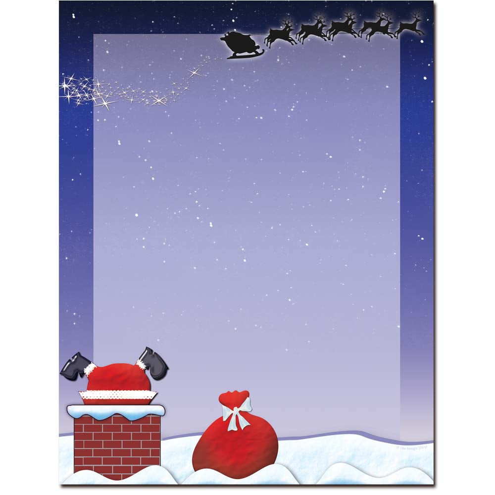 Santa On The Rooftop Letterhead Laser & Inkjet Printer Paper, 100 ...