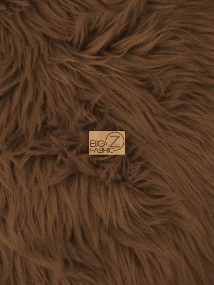 Solid Grizzly Shaggy Fake Fur Fabric / Brown / Sold By The Yard ...