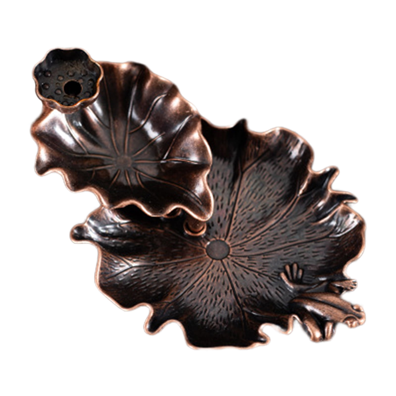 Lotus Leaf Incense Burner - Hand-carved Waterfall Design for Eye ...