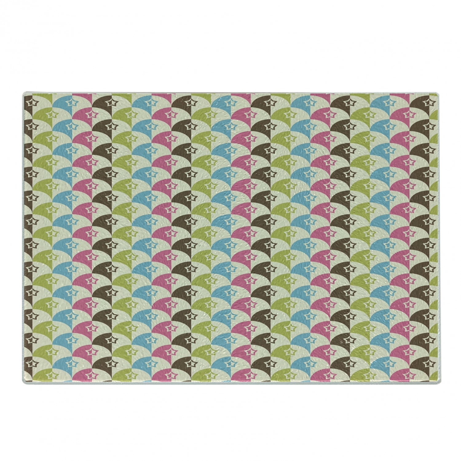 Mid Century Cutting Board, Colorful Scales Design with Stars Girly and ...
