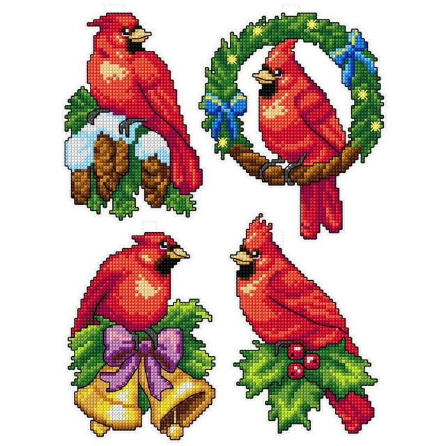 "Cardinals" 106CS Counted Cross-Stitch Kit - Walmart.com