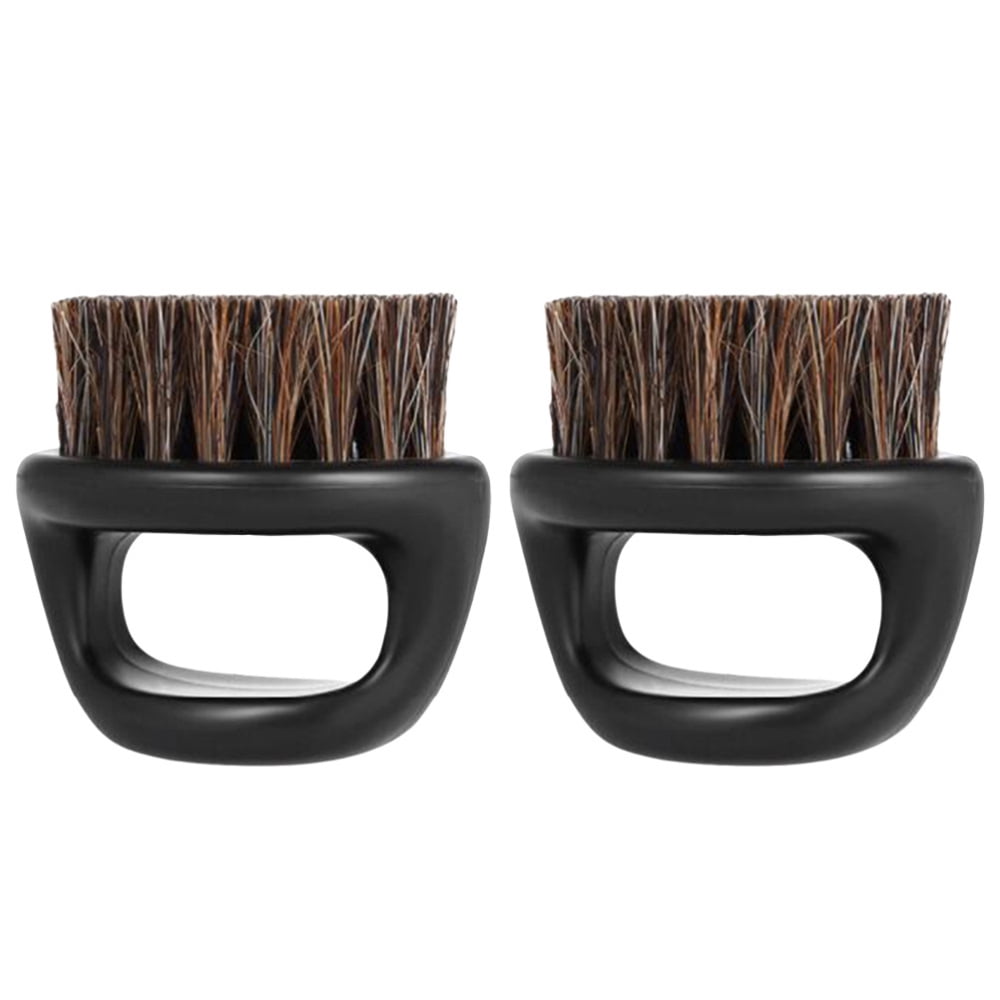 2PCS Handle Beard Brush Portable Short Men's Shaving Boar Bristles ...