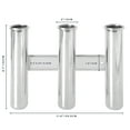 D DRIFT ALL THINGS WATER Stainless Steel Marine Triple Rod Holder Rack ...