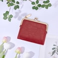 1Pc Rectangle PU Imitation Leather Coin Purses with Golden Tone Alloy ...