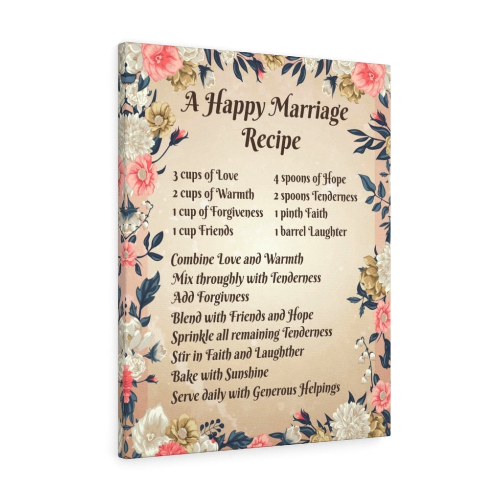 Happy Marriage Recipe Motivation Wall Decor for Home Office Gym ...
