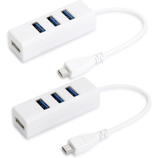 iUniker Raspberry Pi Zero W OTG Cable, MicroUSB to USB 4 Port OTG Hub ...